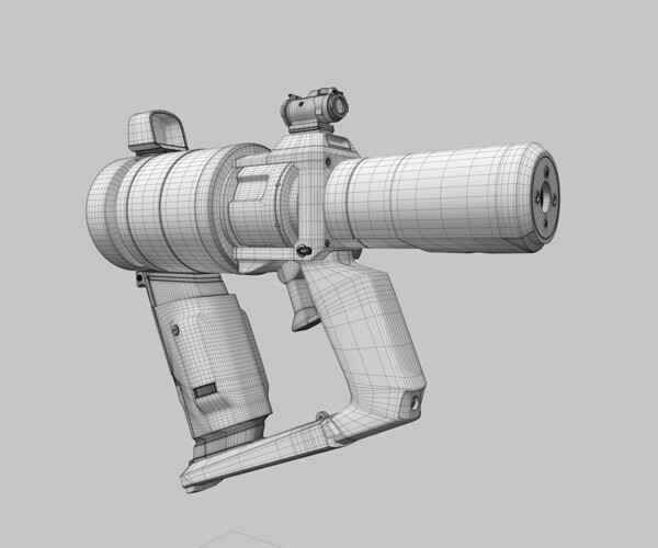 ArtStation - High Poly Sci-fi Revolver PBR | Game Assets