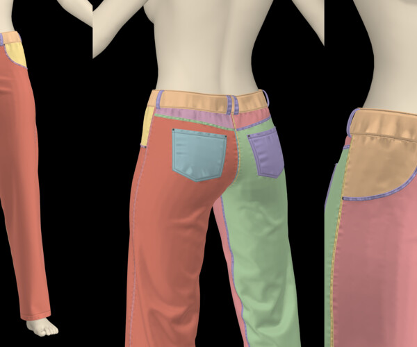 ArtStation - FEMALE PANTS PACK – zprj obj highpoly | Game Assets