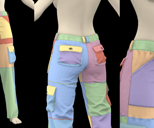 ArtStation - FEMALE PANTS PACK – zprj obj highpoly | Game Assets