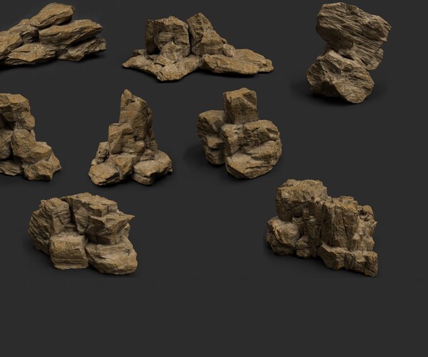 ArtStation - Desert Rock Collection 010 | Game Assets