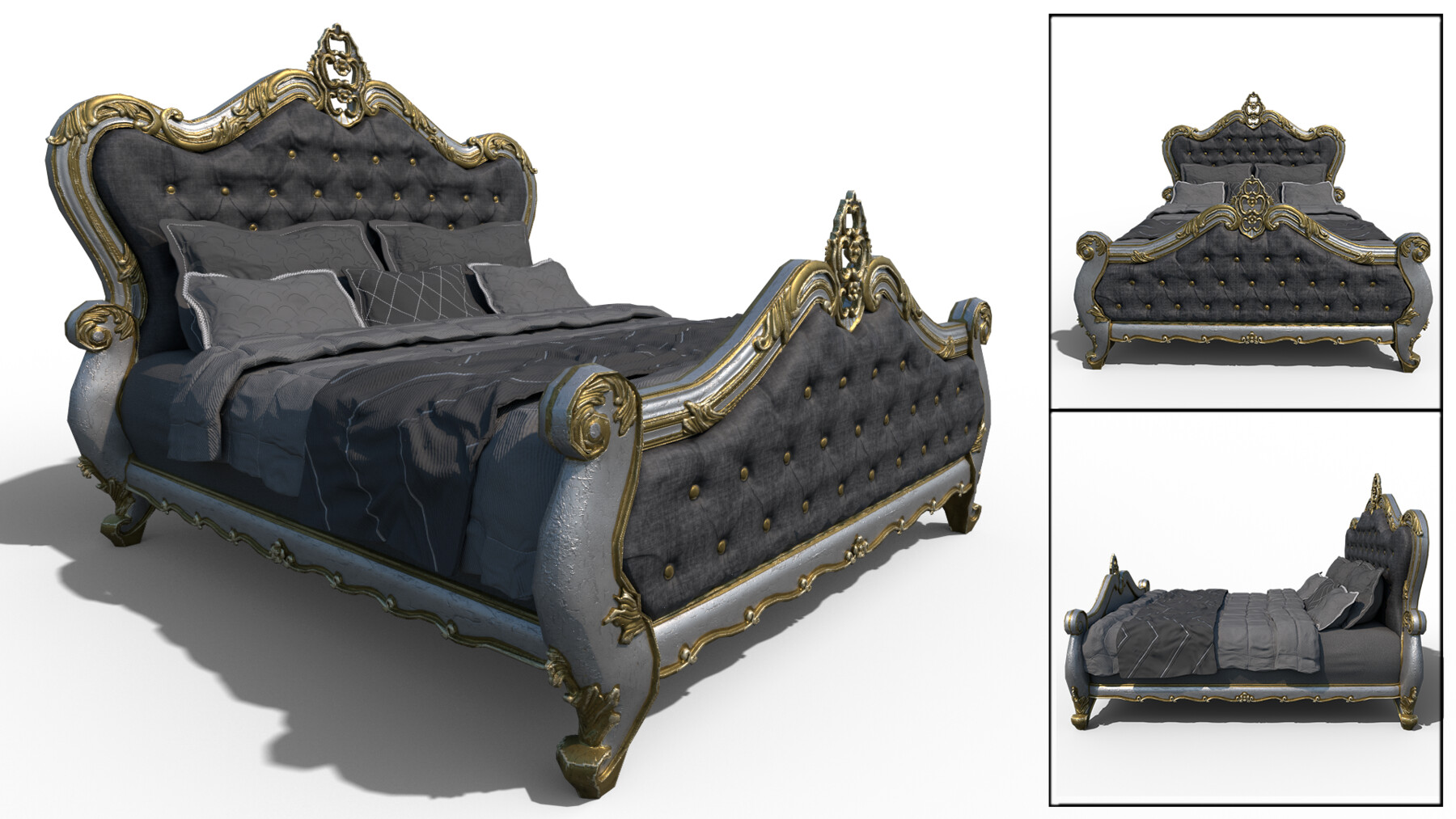 ArtStation - Bed 02 | Game Assets