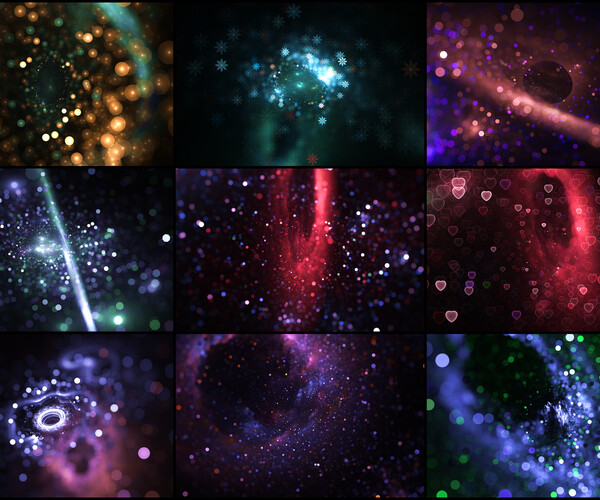 ArtStation - 50 Galaxy Bokeh Backgrounds - Vol. 1 | Artworks