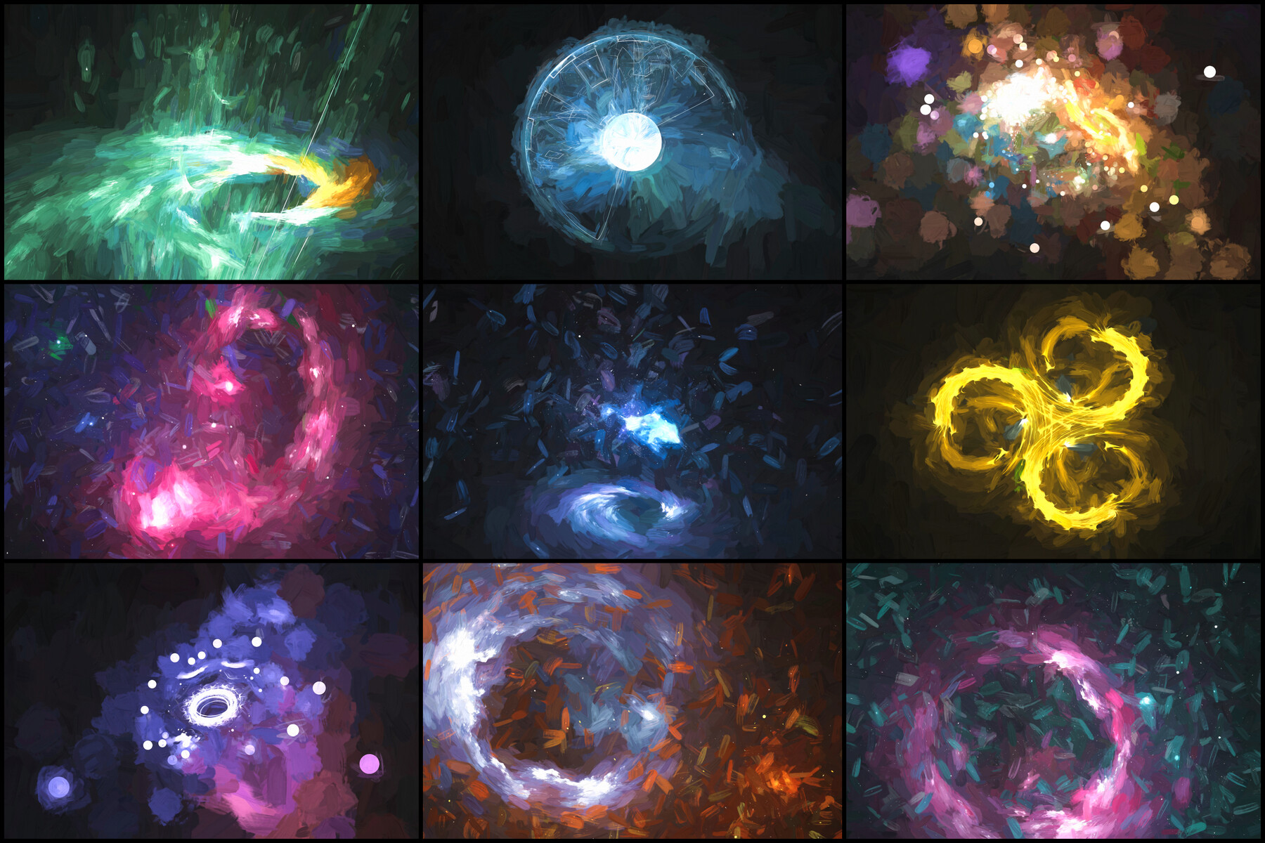 ArtStation - 50 Impasto Painting Space Backgrounds - Vol. 1 | Artworks