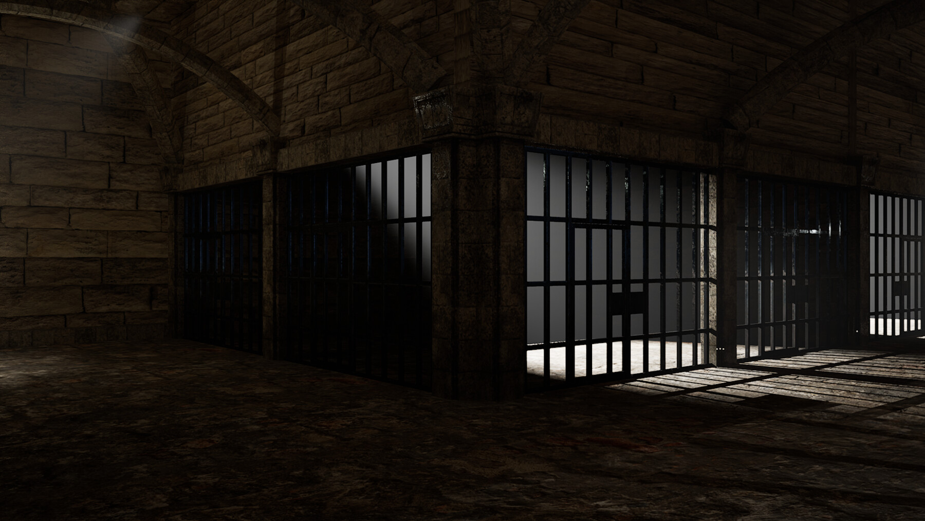 ArtStation - Medieval prison 3D model Low-poly 3D model | Game Assets