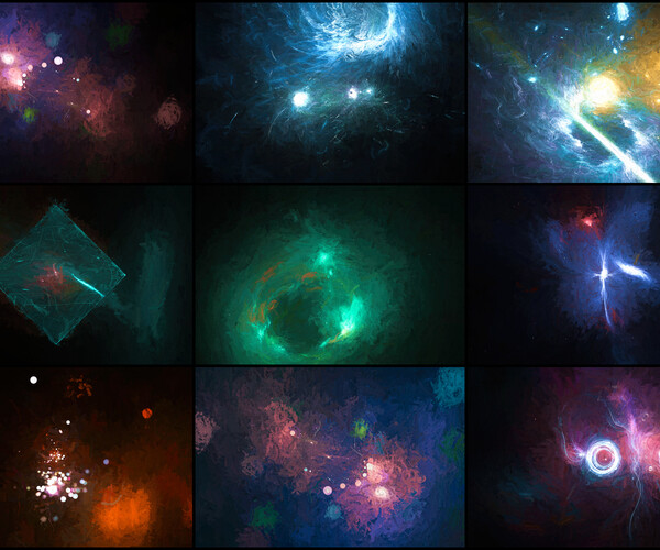 ArtStation - 50 Oil Pastel Space Backgrounds - Vol. 2 | Artworks