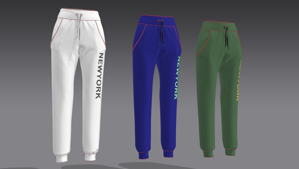 ArtStation - Track Pant in Marvelous Designer | Game Assets