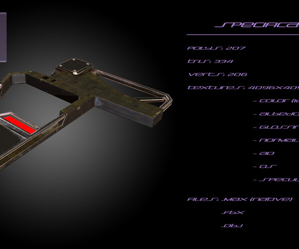 ArtStation - Wing Frame 'C' (LP) | Game Assets