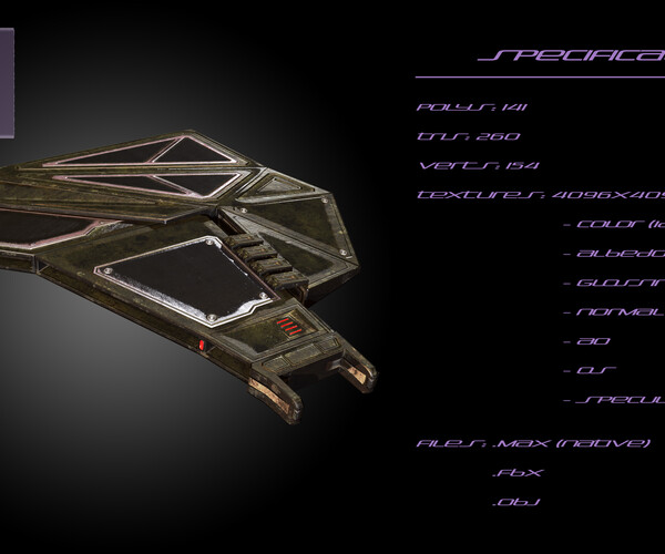 ArtStation - Wing Frame 'D' (LP) | Game Assets