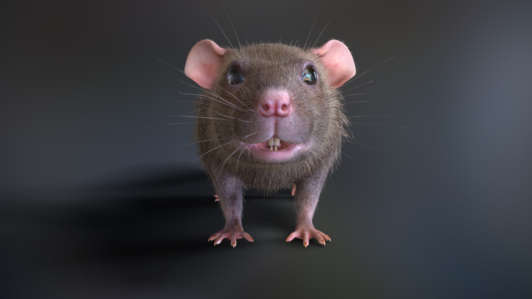 ArtStation - Rats with low poly fur | Game Assets