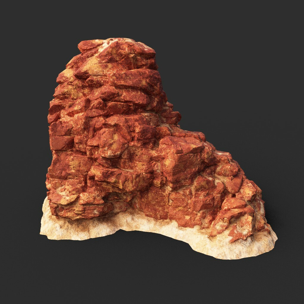 ArtStation - Low poly Sandstone Canyon Cliff Collection 210323 | Game ...