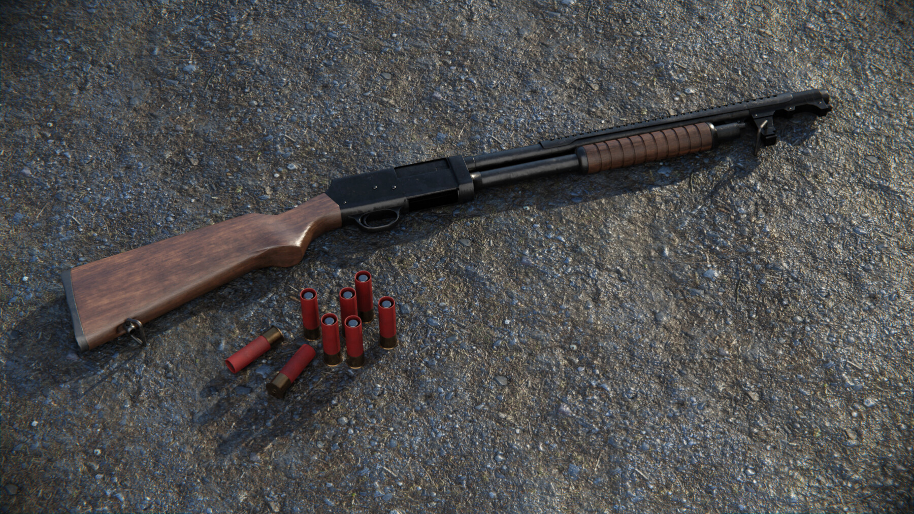 ArtStation - Shotgun with cartridges | 3D model | Low Poly | 4k ...