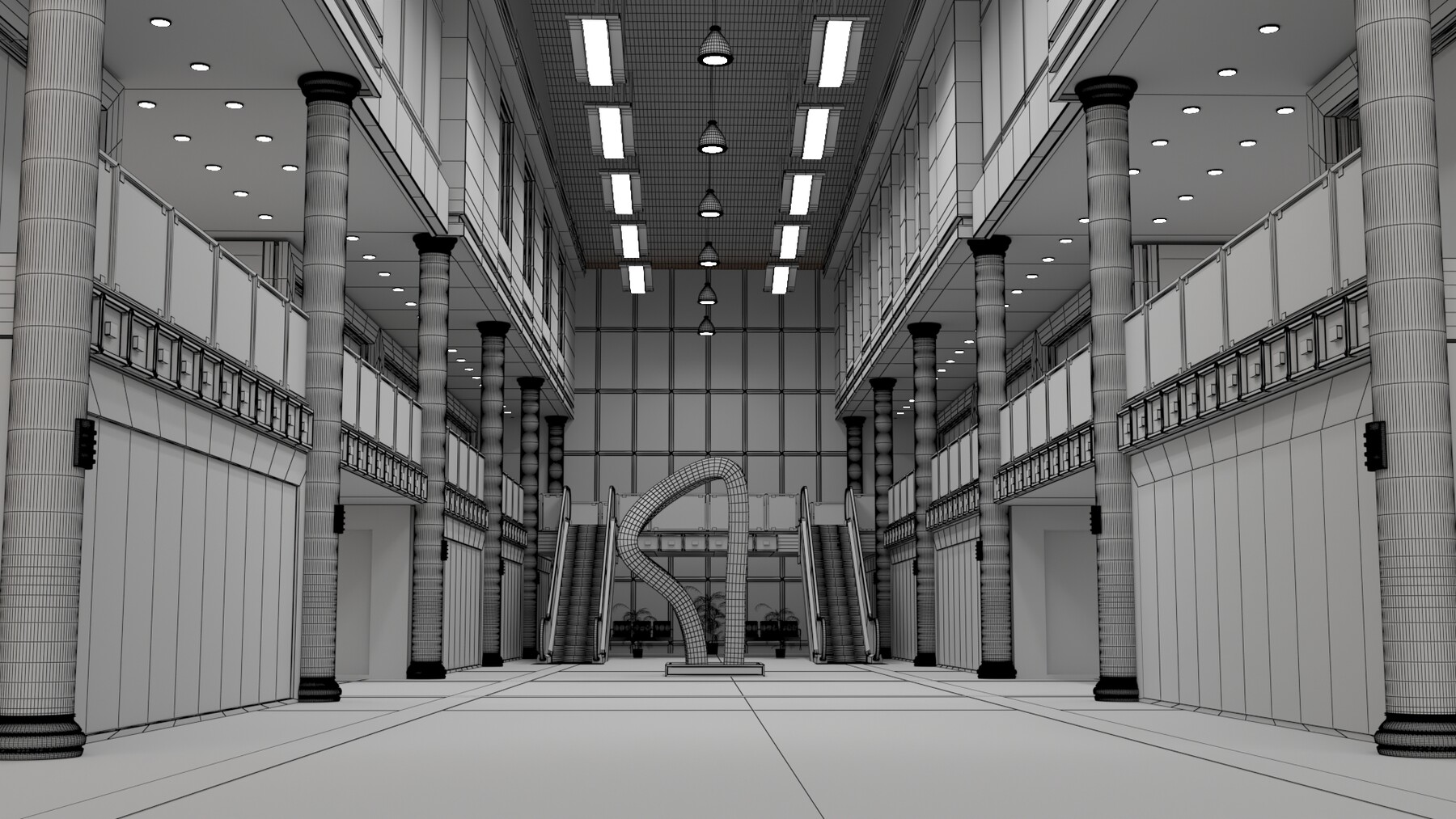 ArtStation - interior mall 3D model | Resources