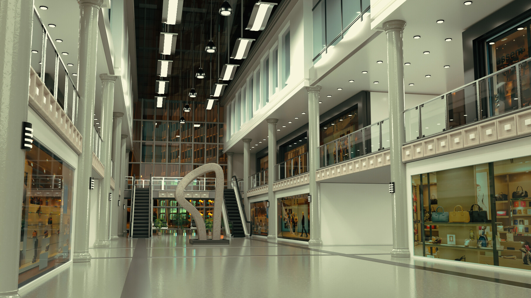 ArtStation - interior mall 3D model | Resources