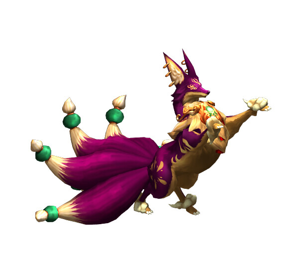 ArtStation - Game animated character - six tails fox | Game Assets