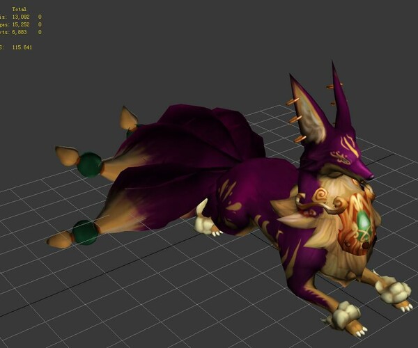 ArtStation - Game animated character - six tails fox | Game Assets