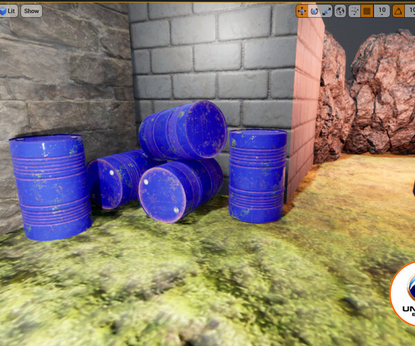 ArtStation - metal blue rusty barrel | Game Assets