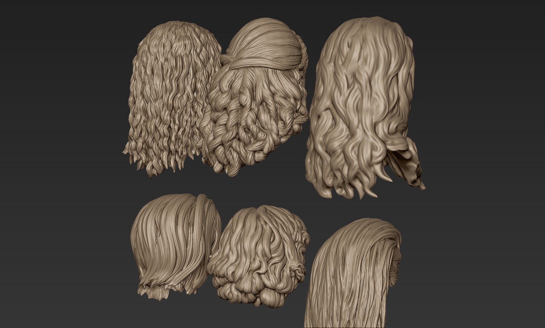 ArtStation - Hair Collection 3 | Resources
