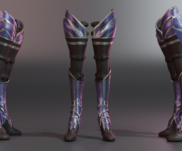 ArtStation - Woman Leg ARmor SEt | Game Assets