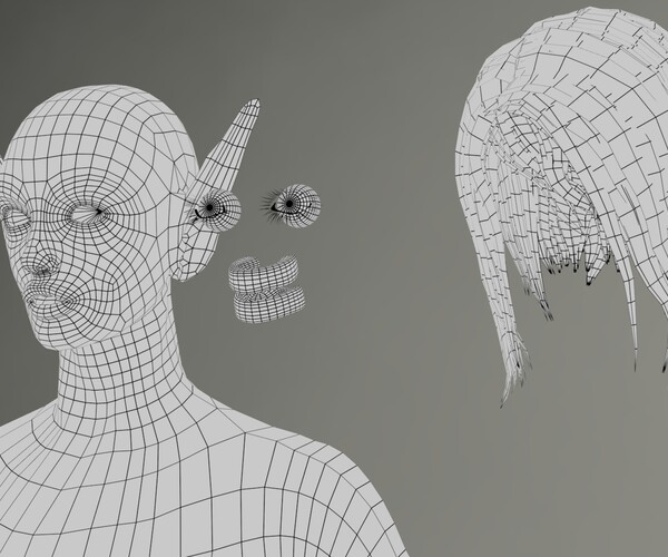 ArtStation - Elf Female Body Set | Game Assets