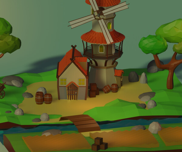 ArtStation - Windmill | Game Assets
