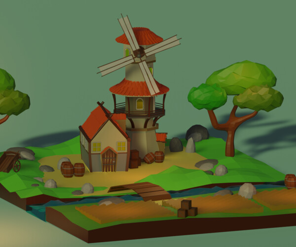 ArtStation - Windmill | Game Assets