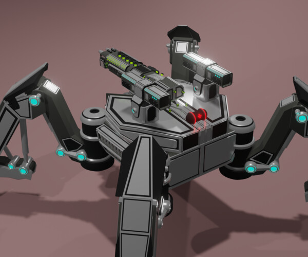 ArtStation - Robot tank 3d model | Game Assets
