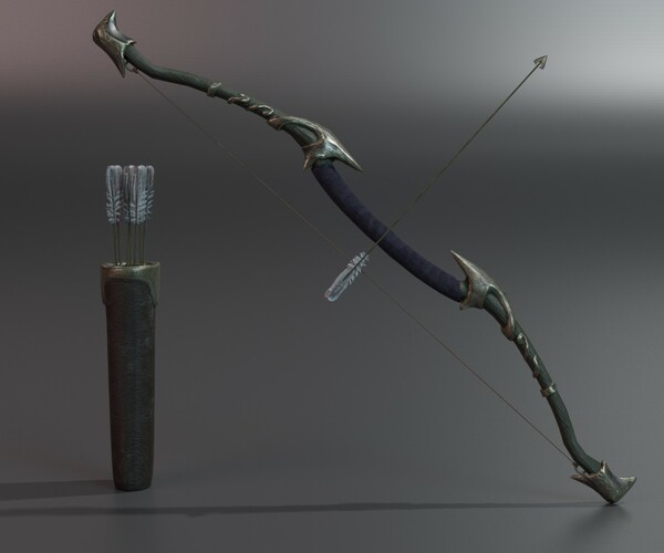 ArtStation - Elf Bow Equipment Set Rig | Game Assets