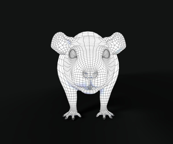 ArtStation - Brown rat with low poly fur | Resources