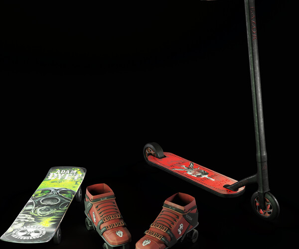 ArtStation - Skate Collection / 3D Model + 4K Textures | Resources