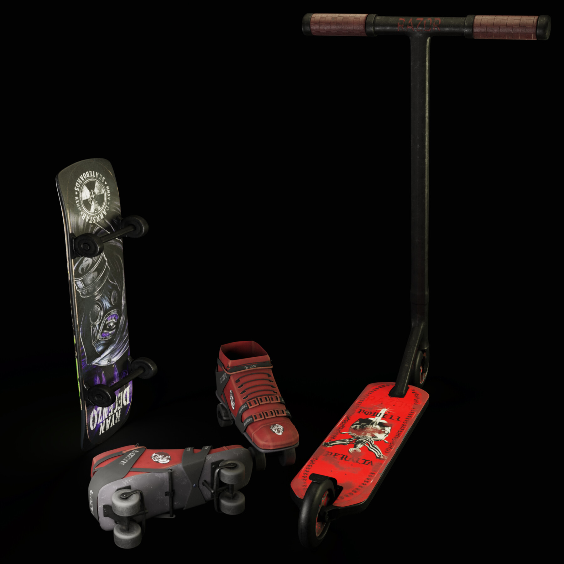 ArtStation - Skate Collection / 3D Model + 4K Textures | Resources