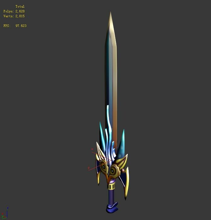 ArtStation - Game characters weapons-60 shadowless fly sword | Game Assets