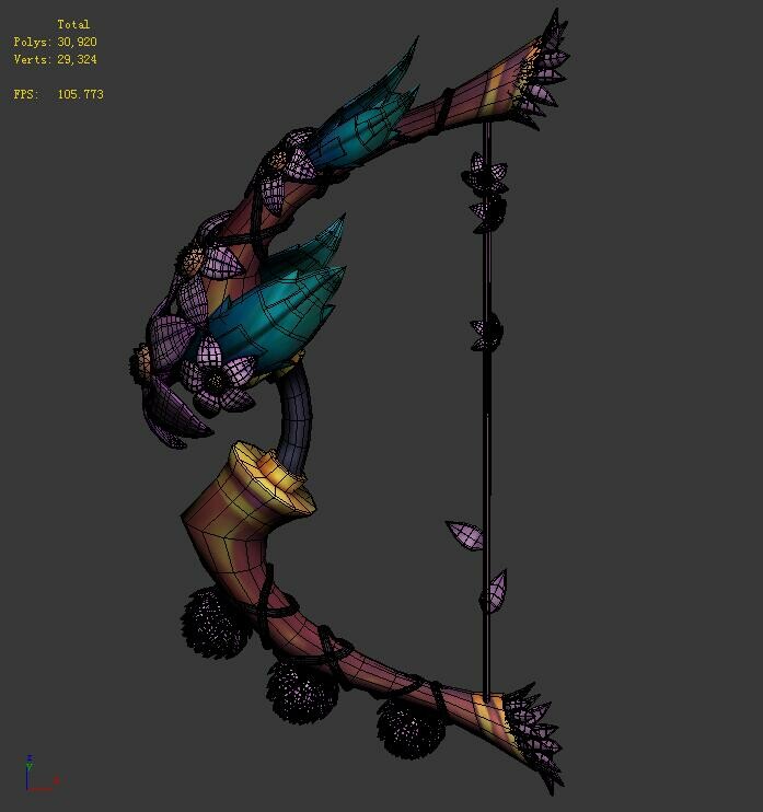 ArtStation - Game character weapon - fall bow | Game Assets