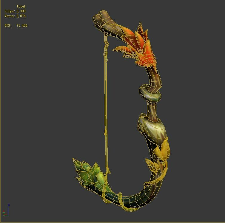 ArtStation - Game character weapon - god wood bow | Game Assets