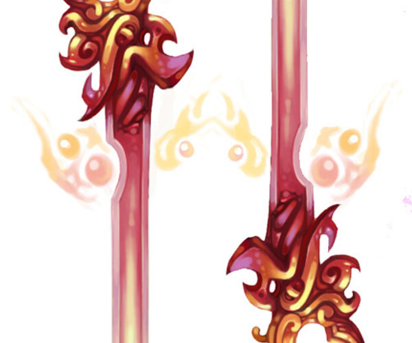 ArtStation - Game character weapons - ladies sword 70 | Game Assets