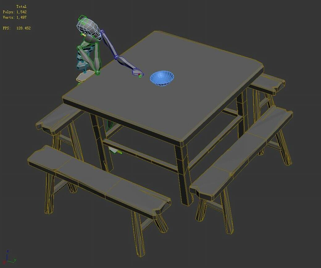 ArtStation - Tables and chairs combination | Game Assets