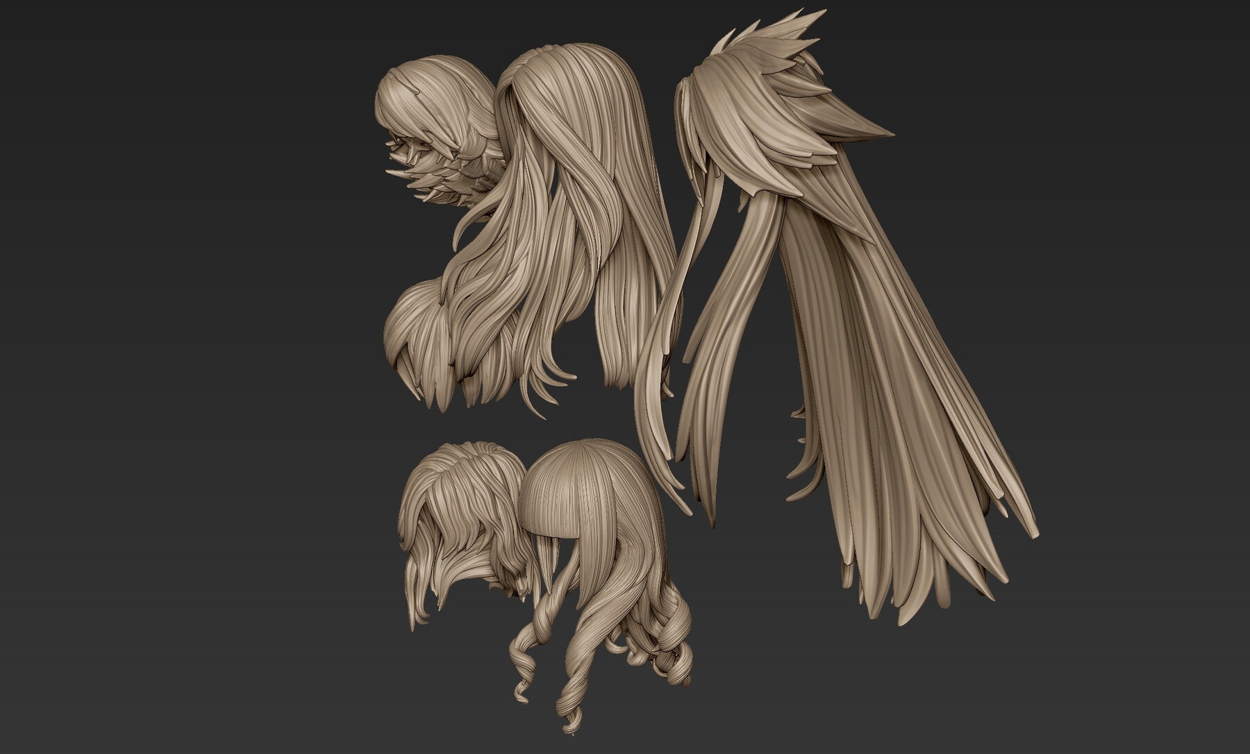 ArtStation - Hair Collection 4 | Resources
