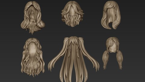 ArtStation - Hair Collection 5 | Resources