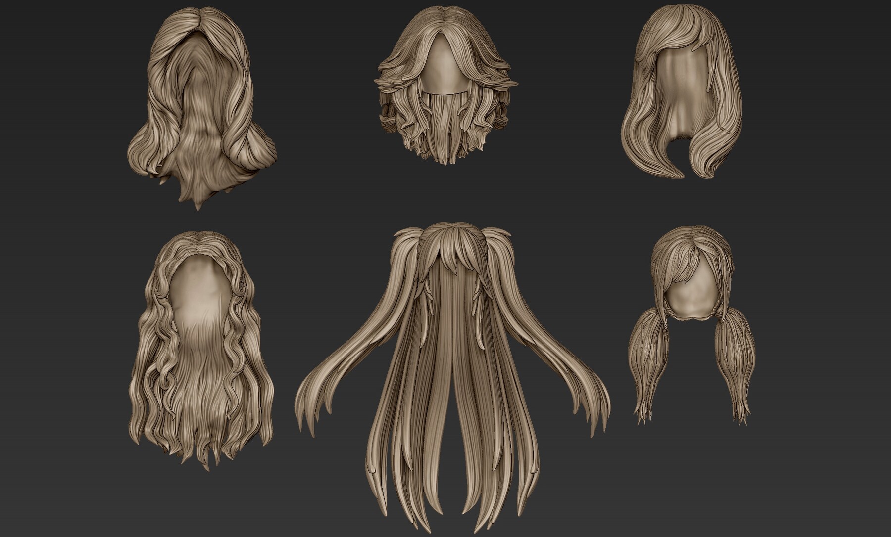 ArtStation - Hair Collection 5 | Resources