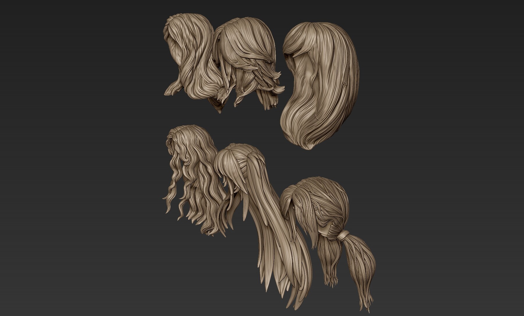 ArtStation - Hair Collection 5 | Resources