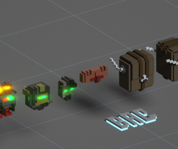 ArtStation - +100 Modular Voxel Robots Assets | Game Assets