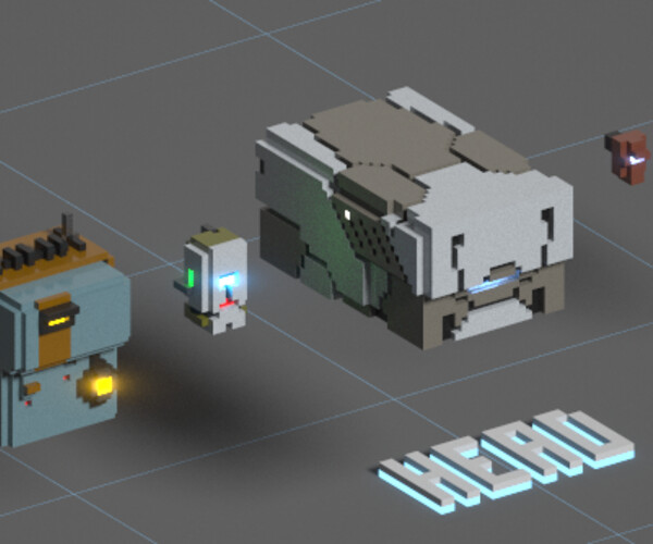 ArtStation - +100 Modular Voxel Robots Assets | Game Assets