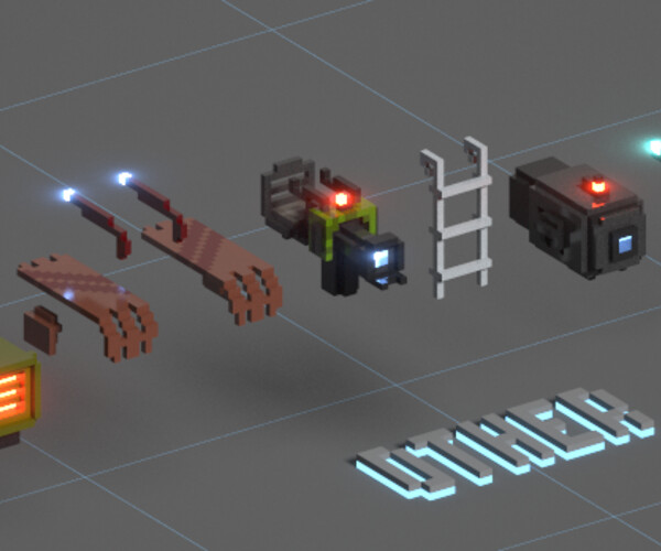 ArtStation - +100 Modular Voxel Robots Assets | Game Assets
