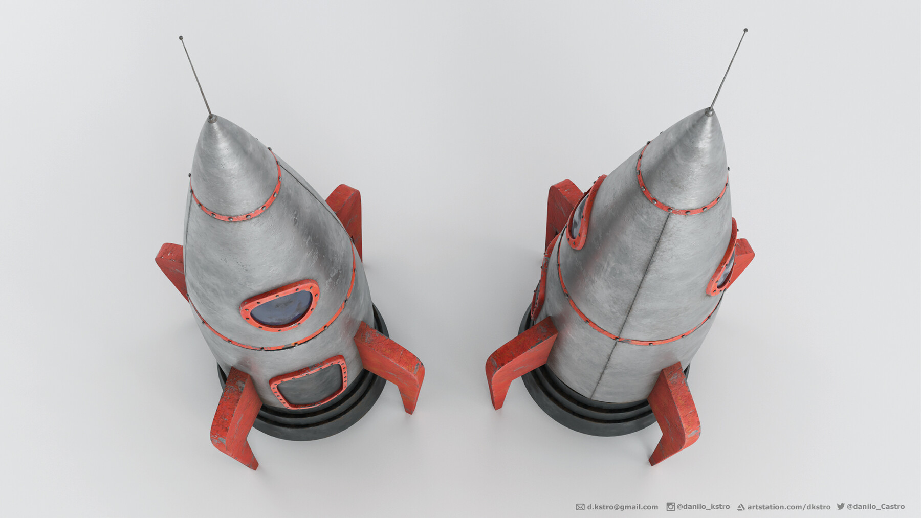 ArtStation - Retro Rocket | 3D model | Resources
