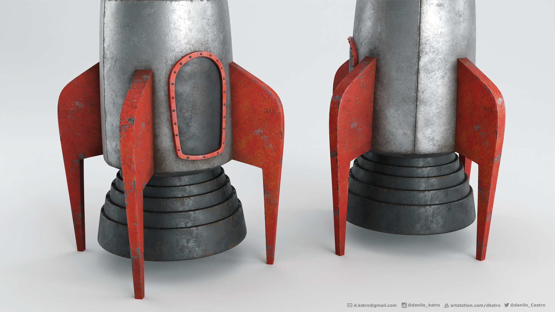 ArtStation - Retro Rocket | 3D model | Resources