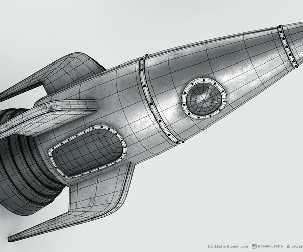 ArtStation - Retro Rocket | 3D model | Resources