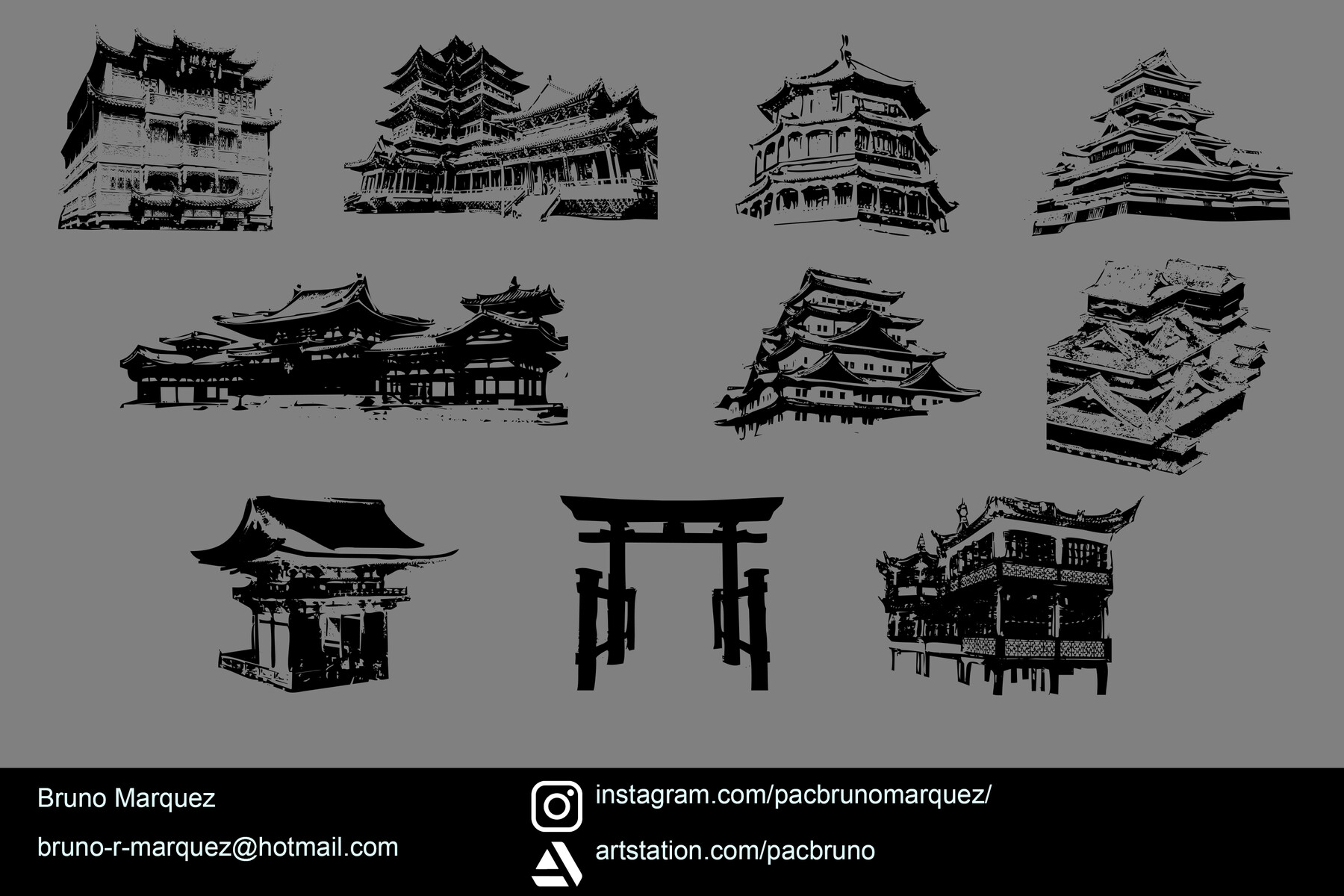 ArtStation - Japanese Architecture Kit - Custom Shapes | Artworks
