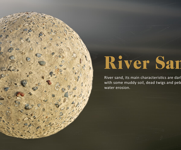 ArtStation - PBR - RIVER SAND- 4K MATERIAL | Game Assets