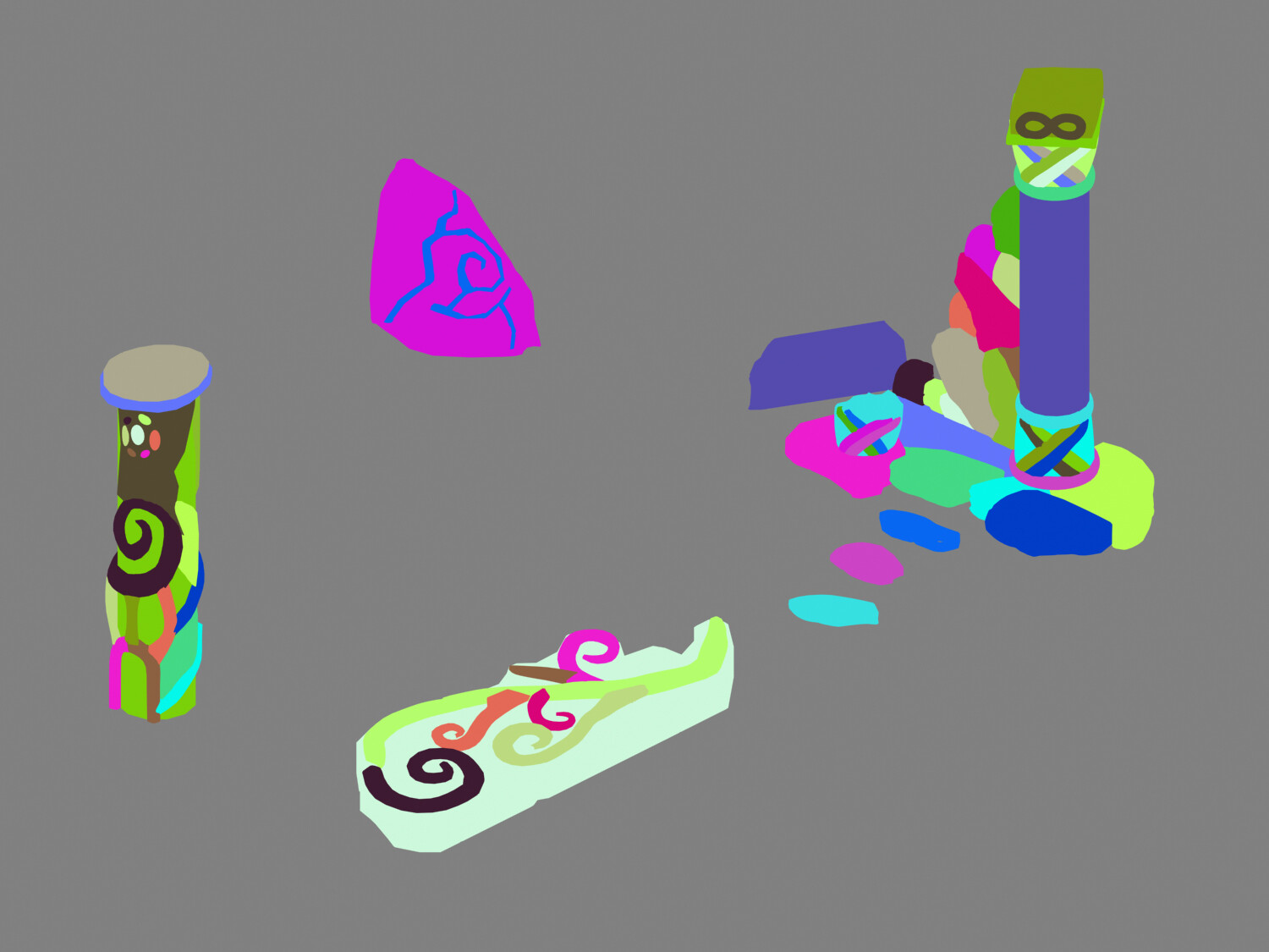 ArtStation - Elf Area - Stele 01 | Game Assets