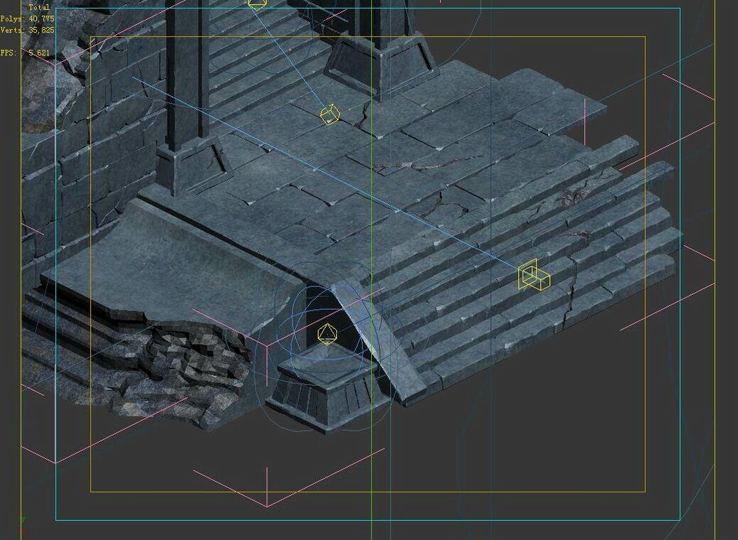 ArtStation - Tomb Map - Doorway Staircase Base 02 | Game Assets
