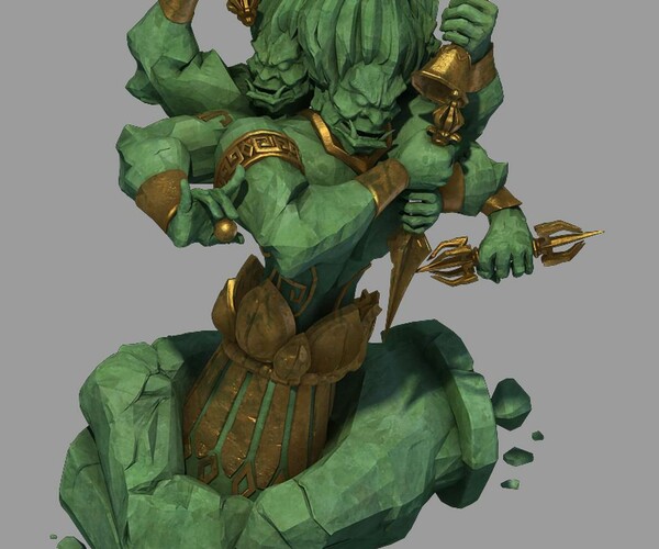 ArtStation - Art Stone Sculpture - Hand Holding Statue | Game Assets
